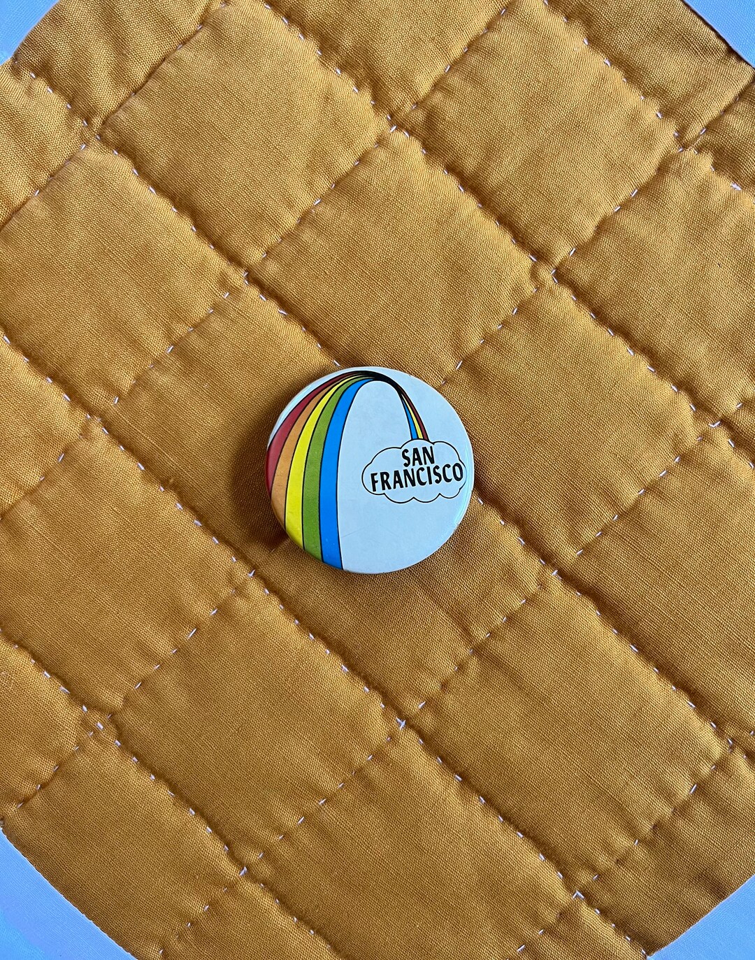 70s San Francisco Rainbow Button - Etsy