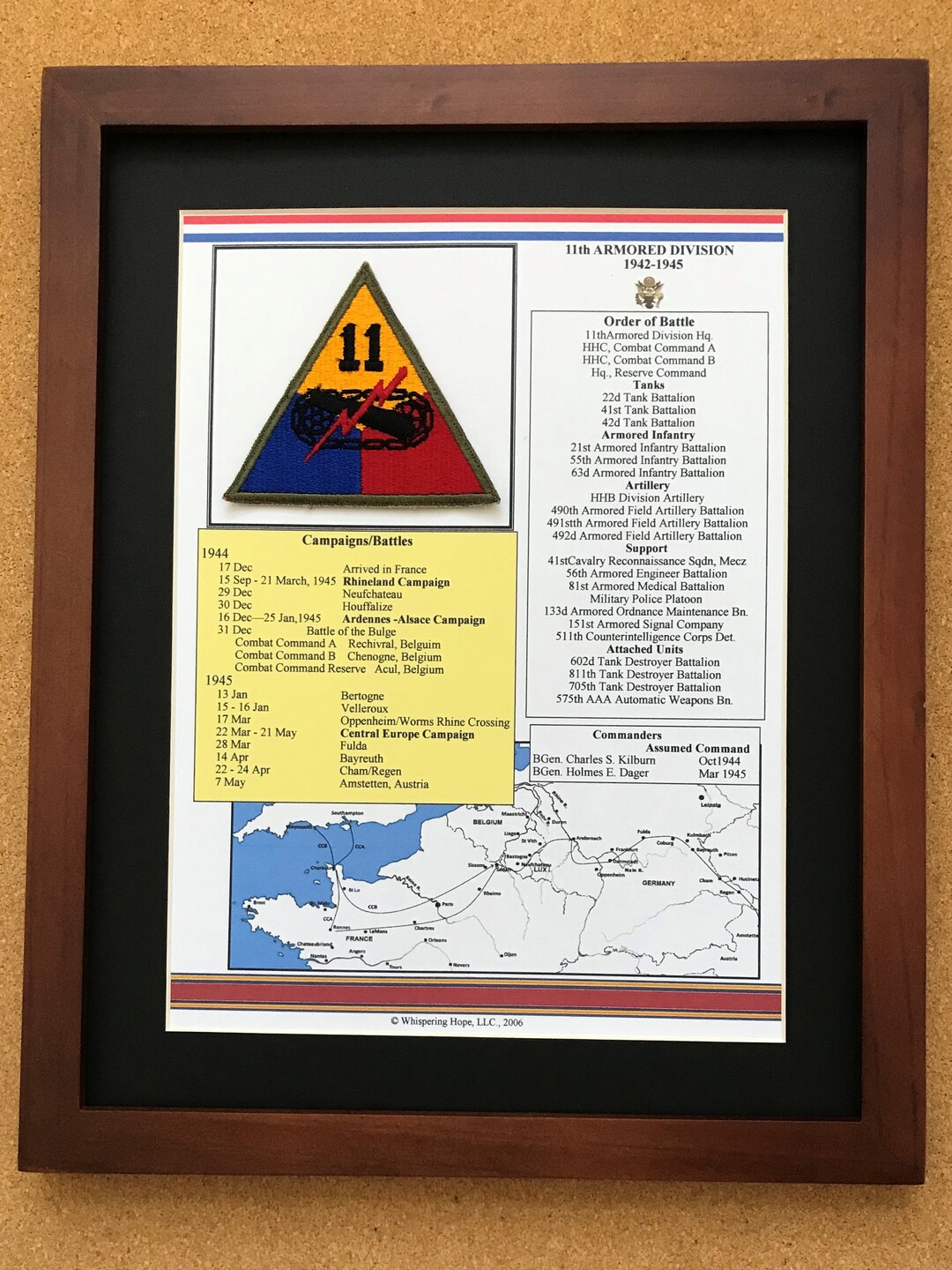 11th Armored Division Patch and History in World War II - Etsy