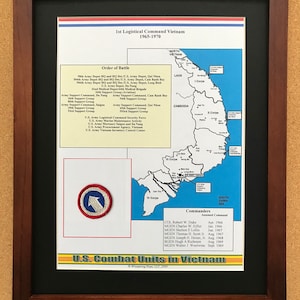 1st Logistical Command Vietnam Unit Patch and History 11"x14" With ...