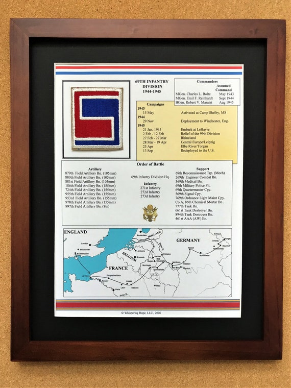 69th Infantry Division in World War II Unit Patch and History | Etsy