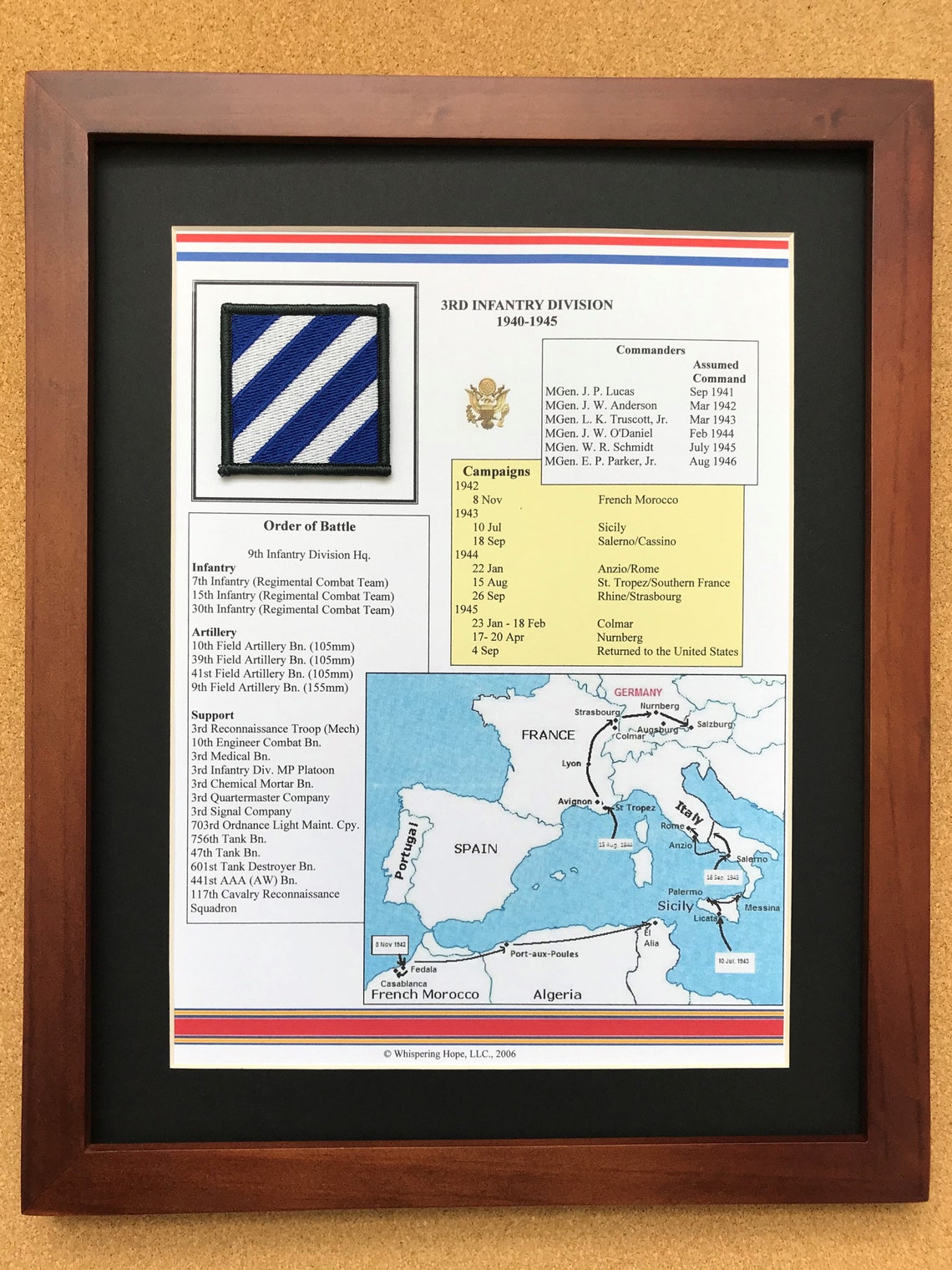 3rd Infantry Division Insignia and History in World War II 11' X 14 - Etsy
