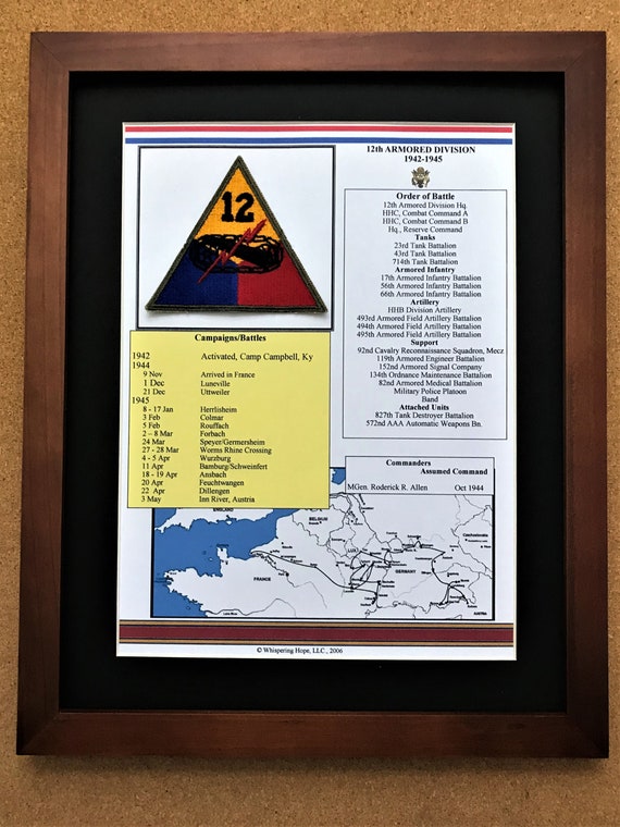 12th Armored Division Timeline A Sergeant In The 12th Armored Division