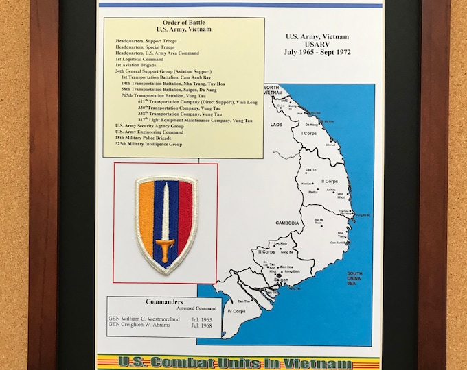 U.S. Army, Vietnam Vietnam Unit Patch and History 11x14 - Etsy