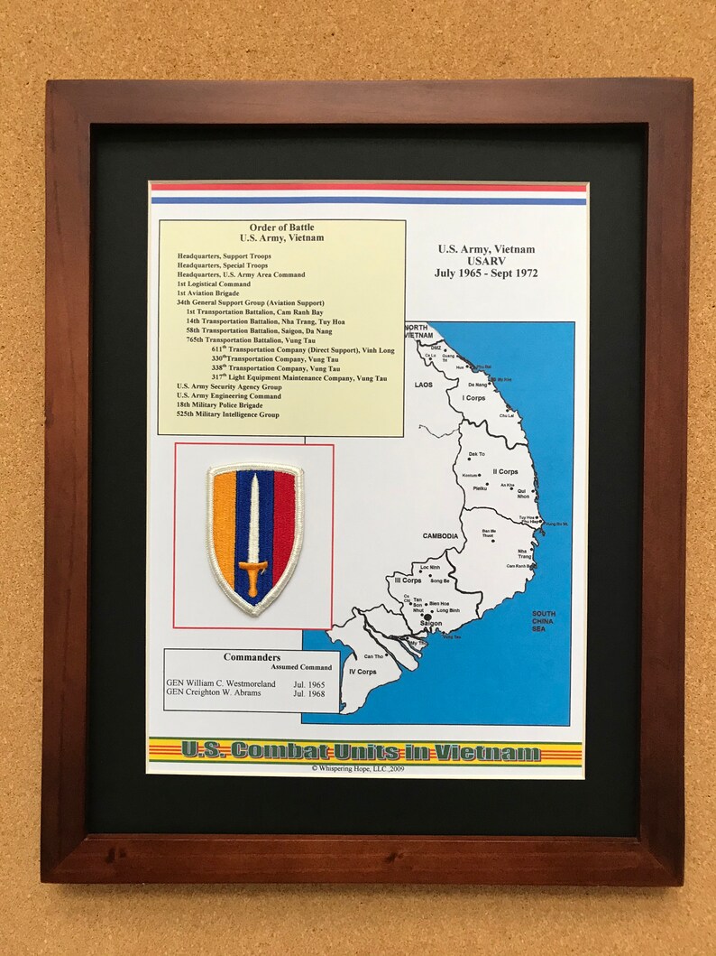 U.S. Army, Vietnam Vietnam Unit Patch and History 11x14 - Etsy