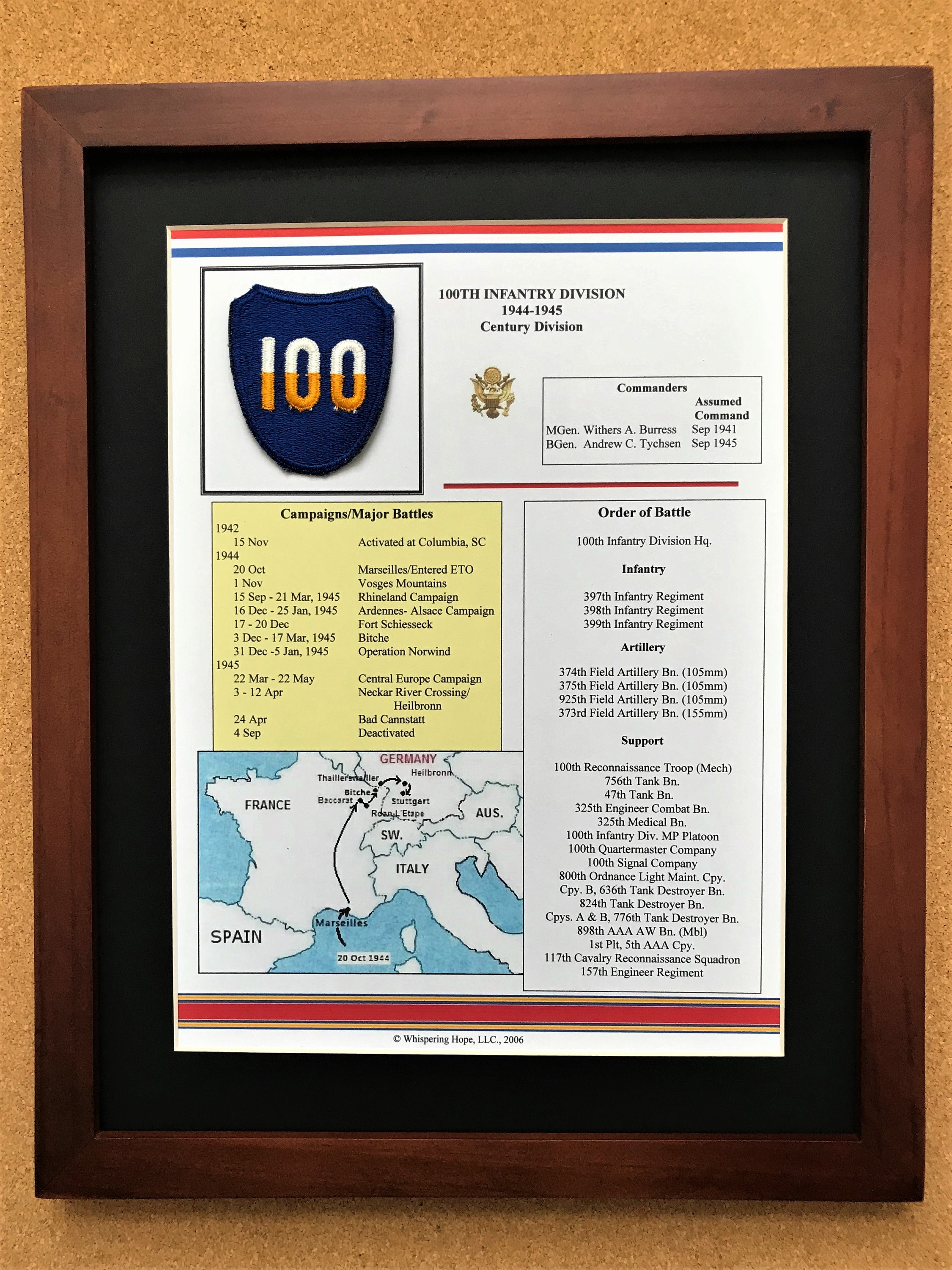 100th Infantry Division Unit Patch and History in World War II - Etsy