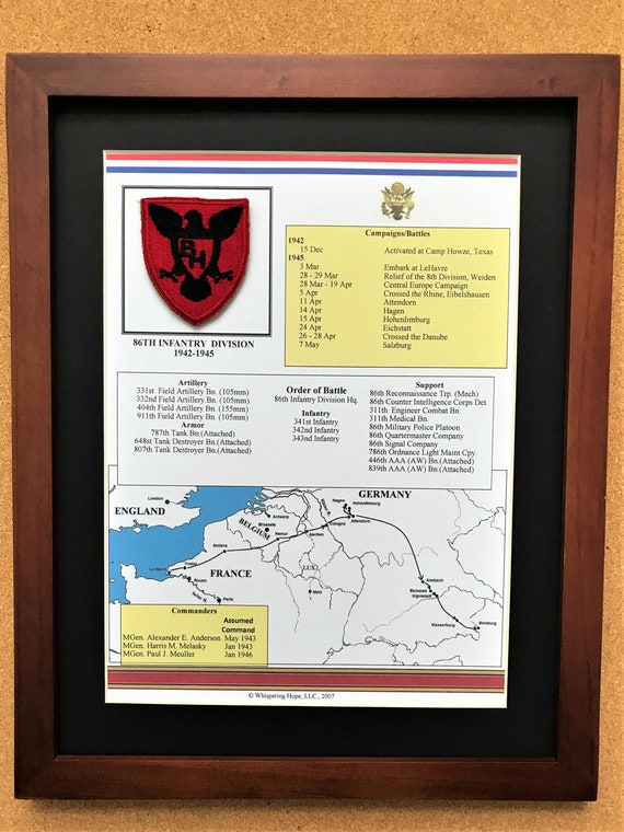 86th Infantry Division Insignia and History in World War II | Etsy