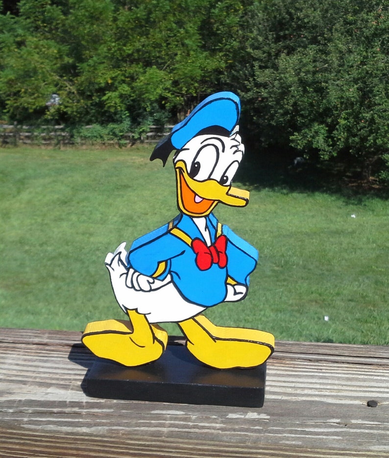 Donald Duck Disney Character Decor, Hand Cut, Sanded, and Painted Wood ...