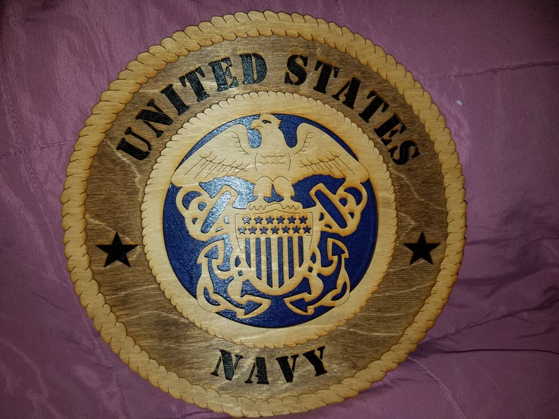 United States Navy Plaque 12 Inch Wall Decor Laser Engraved - Etsy