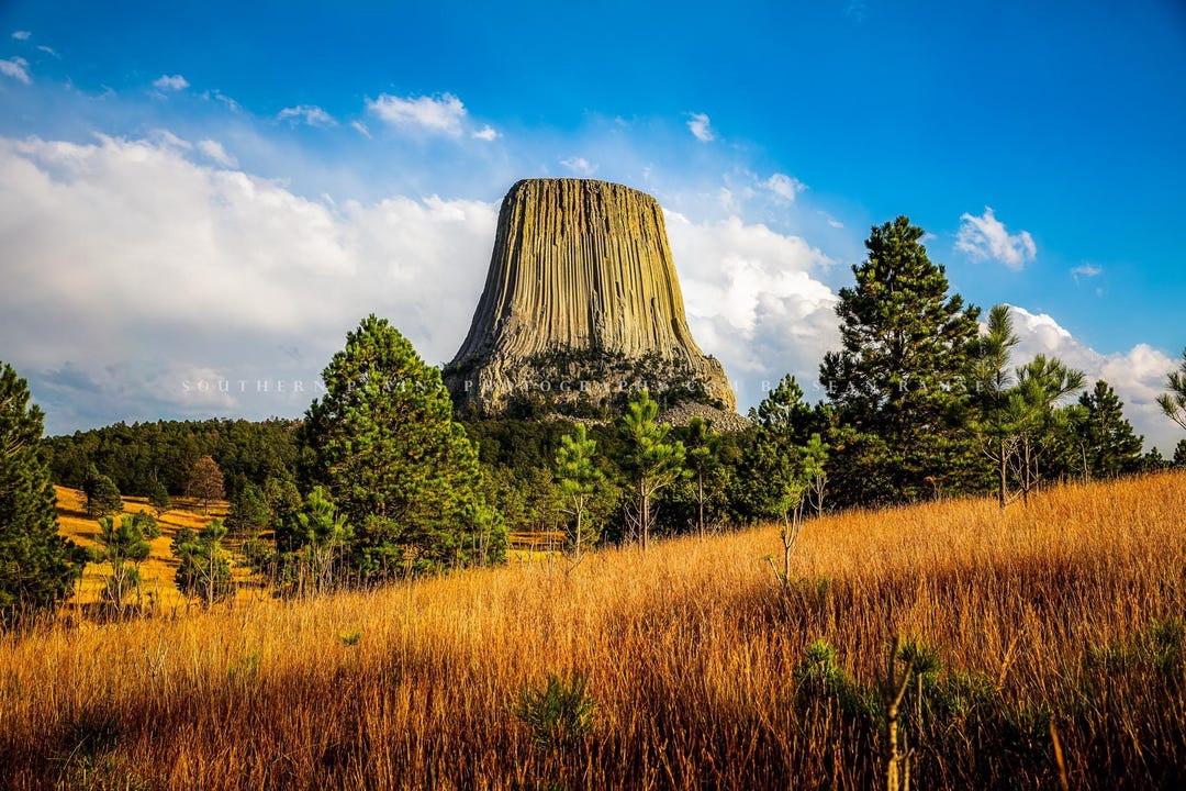 Devils Tower Photography Print: Wyoming Black Hills Landscape Western ...