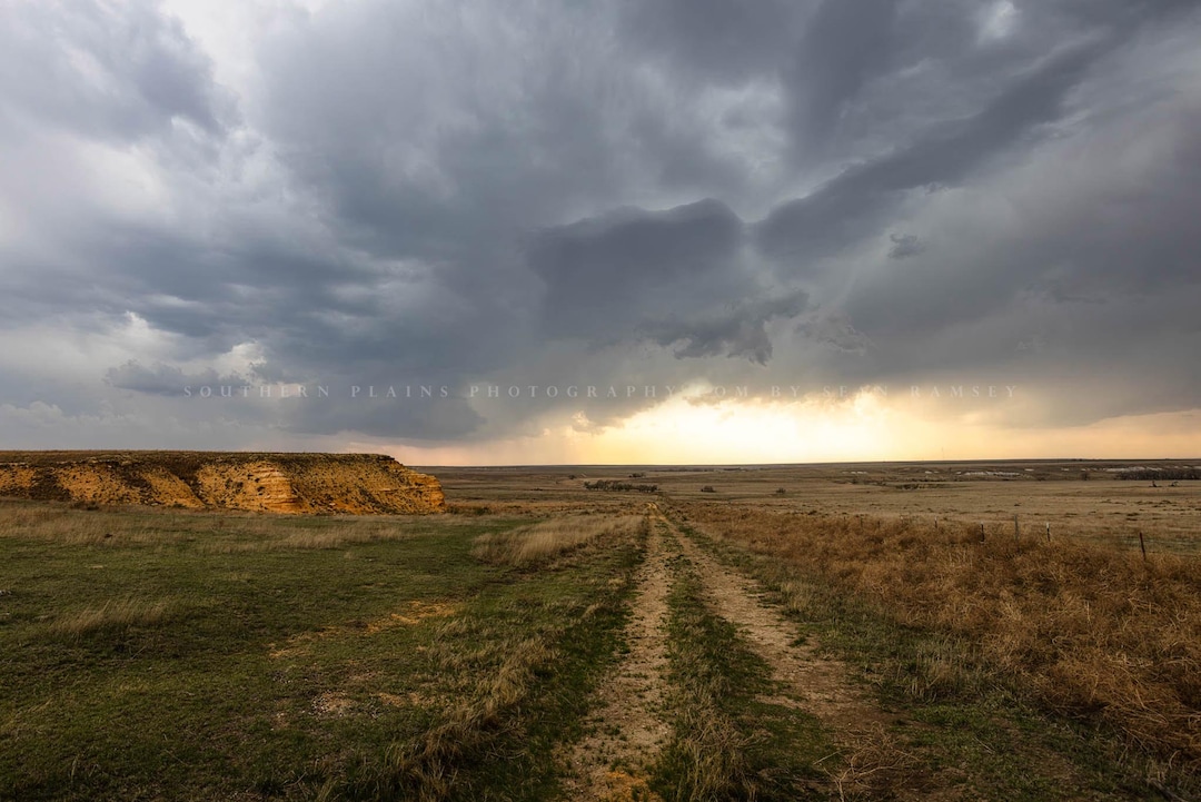 Prairie Photography Print: Kansas Stormy Sky Landscape Great Plains ...