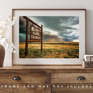 Thunderstorm Photography Print Picture of Storm Behind Colorful ...