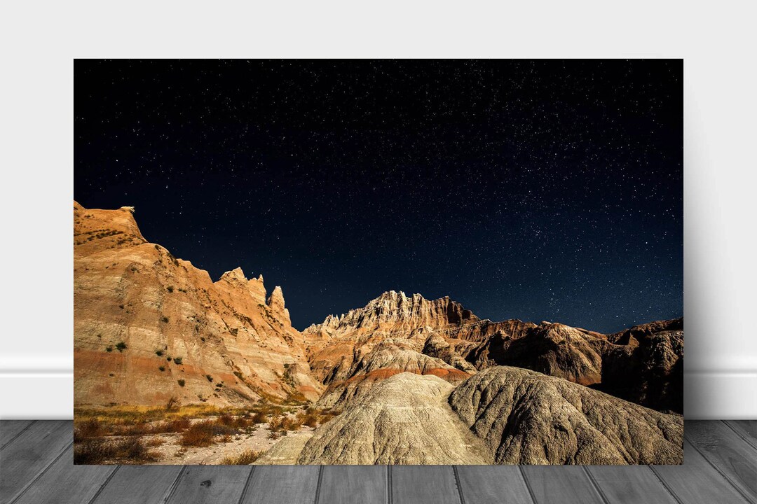 Badlands National Park Metal Print Photo on Aluminum of Starry Night ...