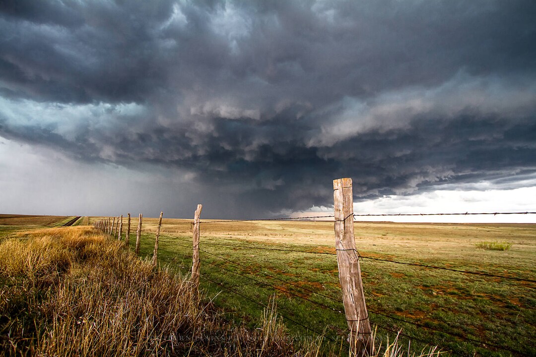Texas Fine Art Photography Print Picture of Storm Over Barbed Wire ...