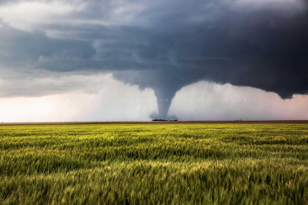 Tornado Photography Print: Kansas Wheat Field Storm Extreme Weather ...