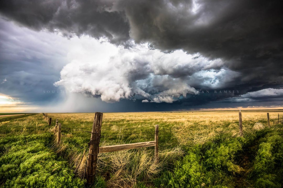 Storm Photography Print: Colorado Prairie Thunderstorm Weather ...