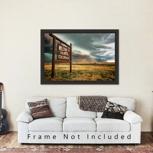Thunderstorm Photography Print Picture of Storm Behind Colorful ...