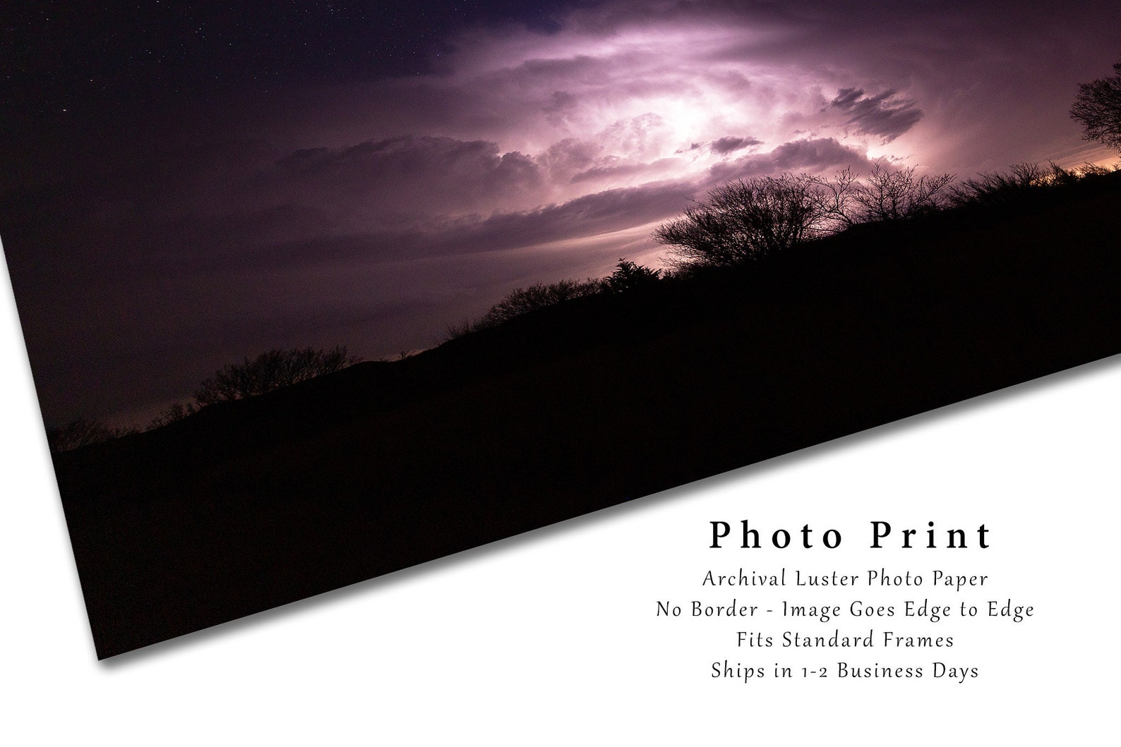 Thunderstorm Photography Print Picture of Lightning Illuminating Storm ...