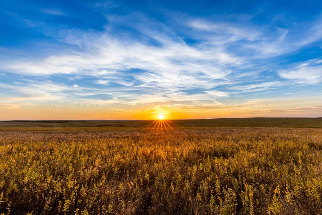 Great Plains Photography Print Picture of Peaceful Sunset Over ...
