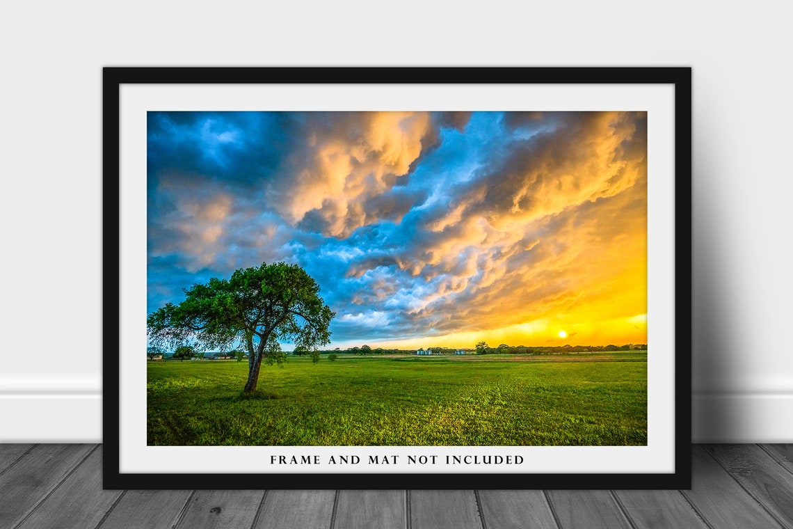 Nature Photography Print Picture of Colorful Storm Clouds - Etsy