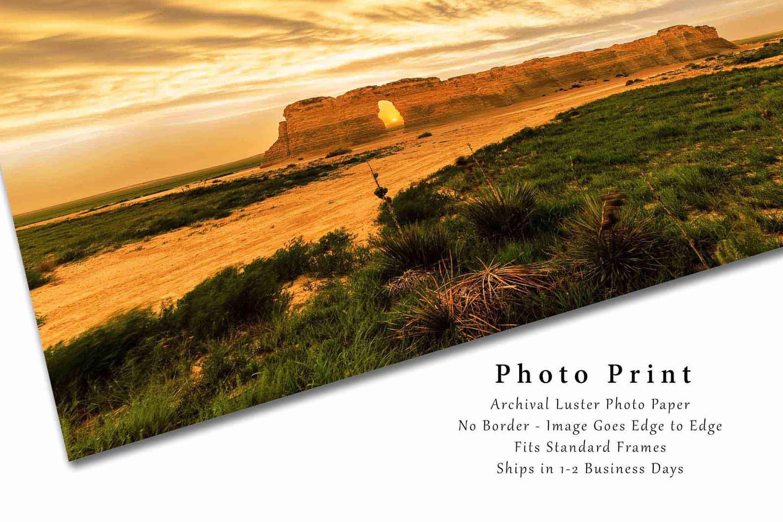 Monument Rocks Photography Print: Kansas Prairie Landscape Great Plains ...