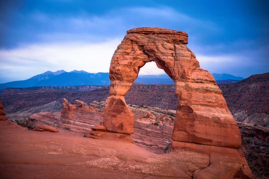 Western Landscape Photography Print Picture of Delicate Arch on Rainy ...