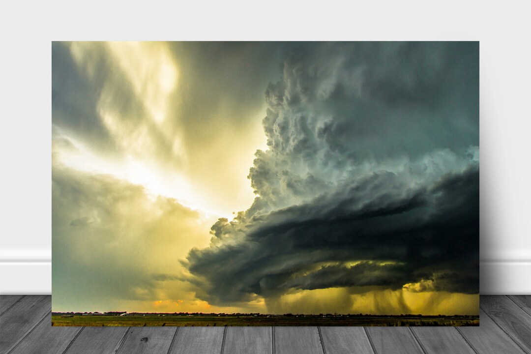 Storm Metal Print ready to Hang Photo on Aluminum of Supercell ...