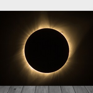 Celestial Metal Print Wall Art of Total Solar Eclipse With Visible Sun ...