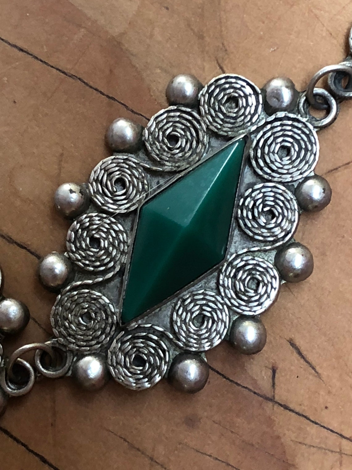 Three Panel Mexican Jade Mask Pendant and Sterling Silver - Etsy