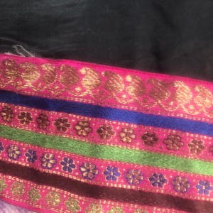 Lot of Three Vintage Indian Hand Embroidered Trims for Sewing Projects ...