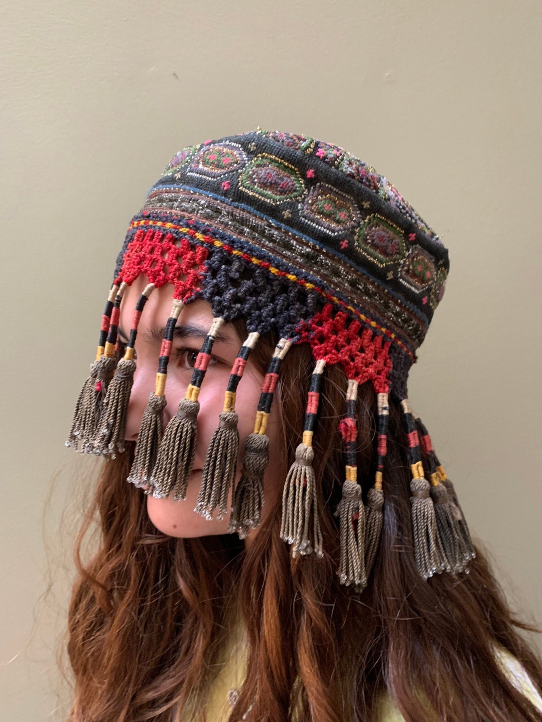 Vintage Antique Handmade Hand Embroidered Ethnic Tribal Hat - Etsy