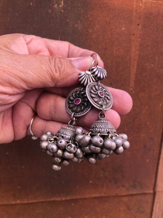 Vintage Silver Afghani Earrings Etsy