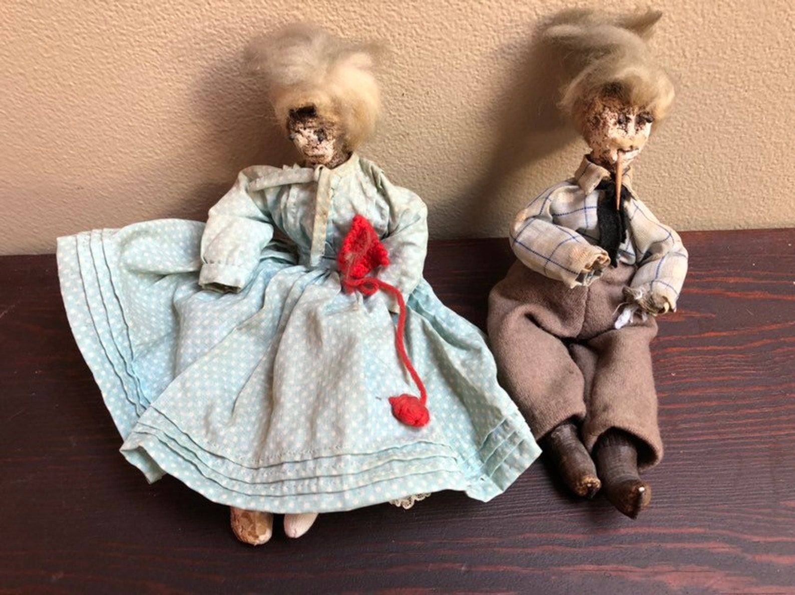 Vintage Old Hand Made Dolls - Etsy