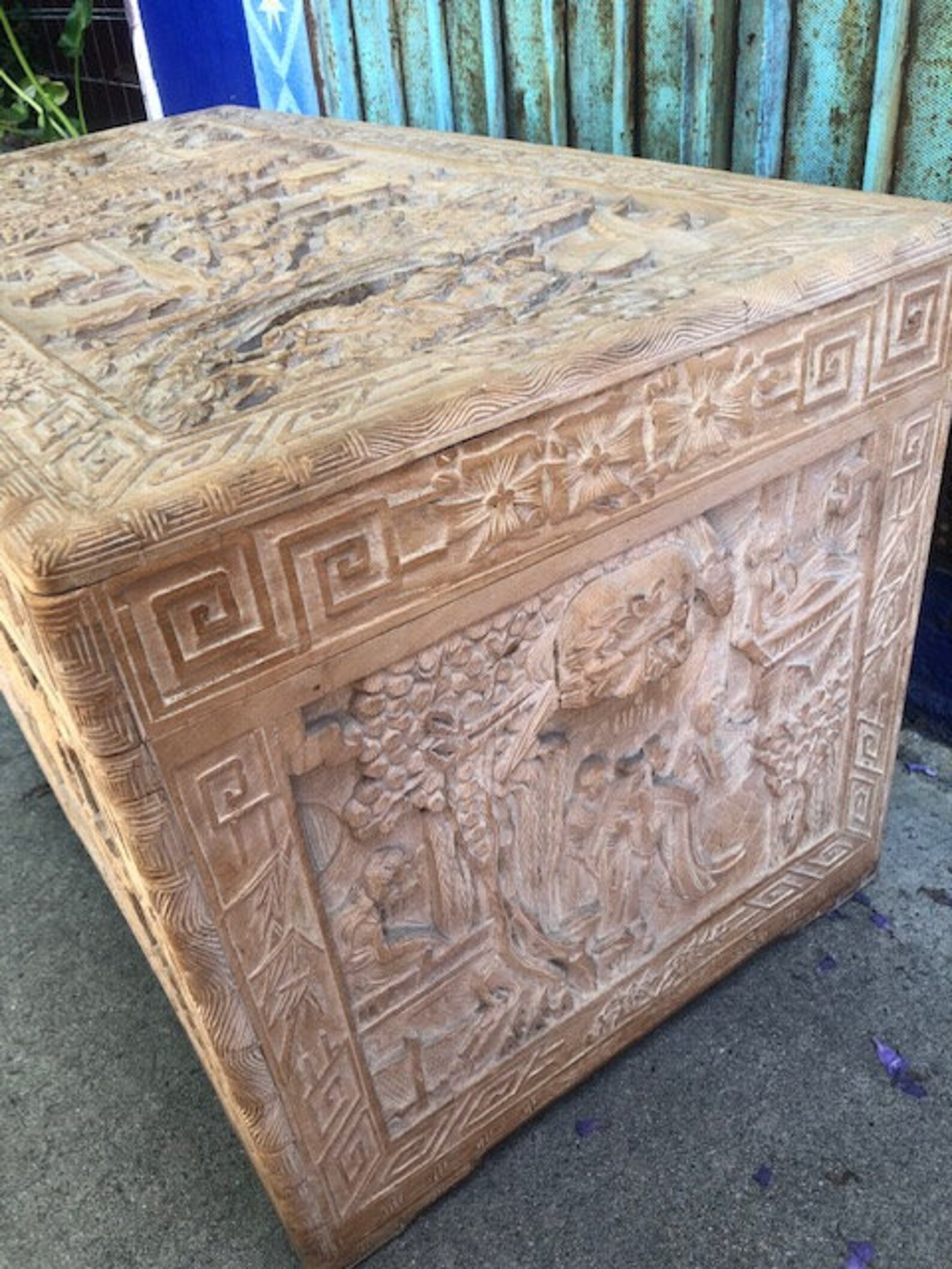 Vintage Antique Large Hand Carved Chinese Cedar Chest - Etsy