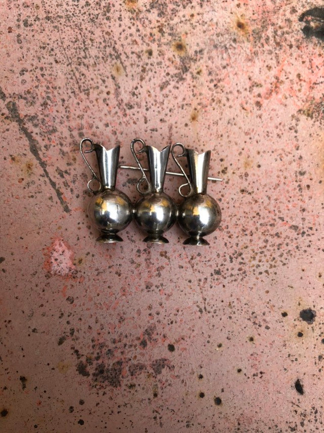 Vintage Mexican Sterling Silver Three Vessel Broach - Etsy