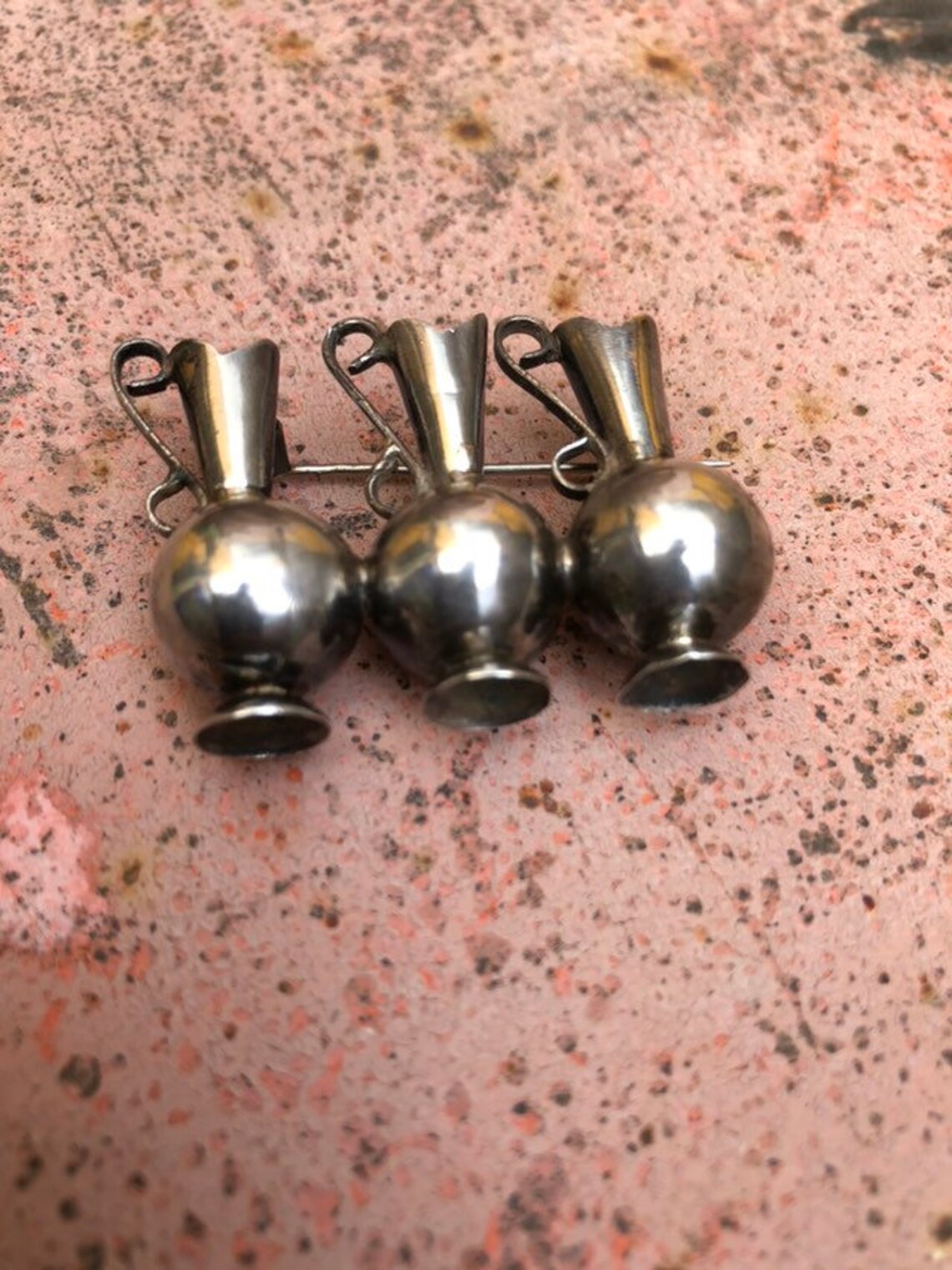 Vintage Mexican Sterling Silver Three Vessel Broach - Etsy