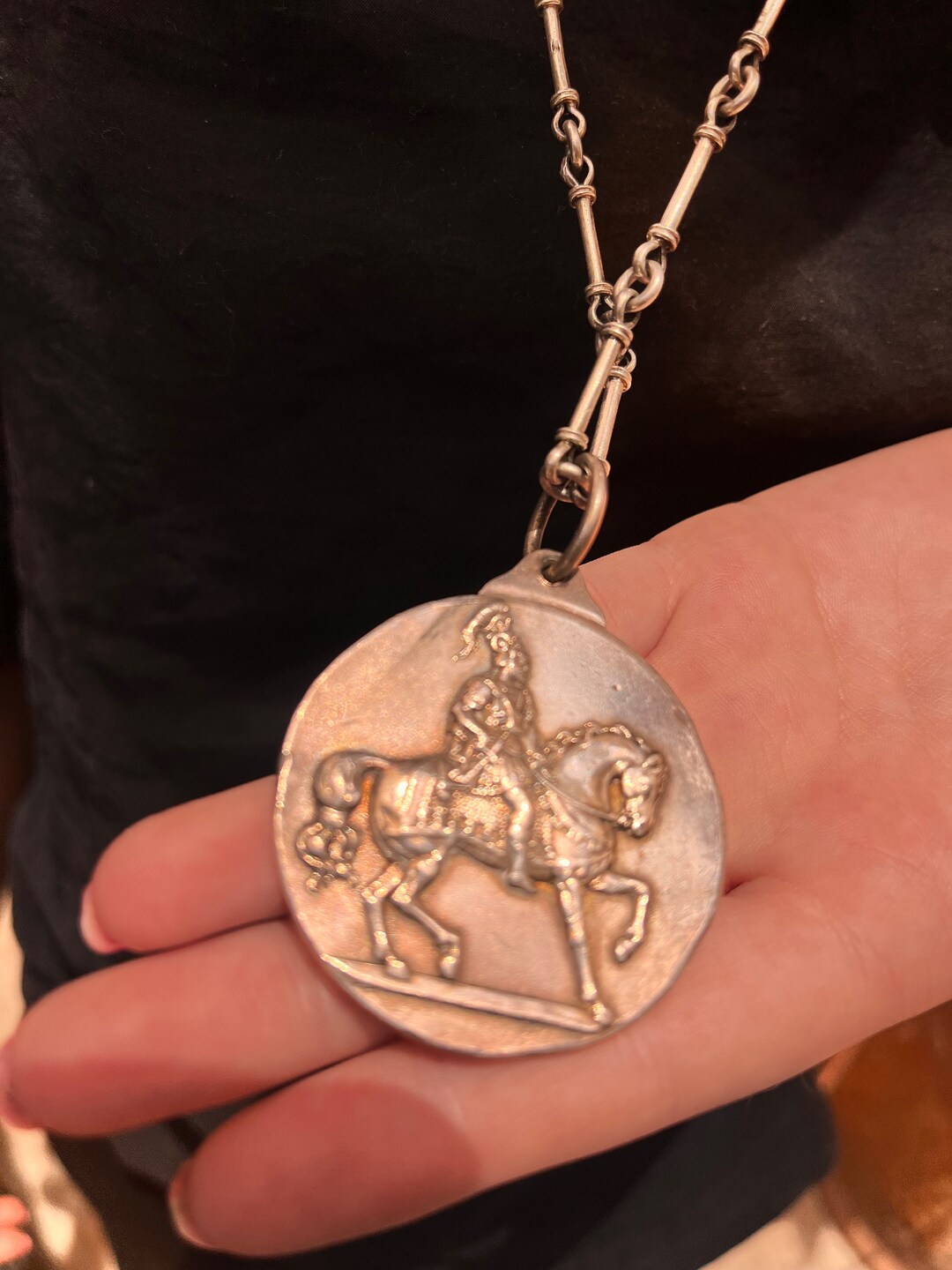 Double Sided Horse and Knight Medallion by Mappin and Webb 1909 - Etsy