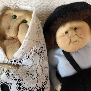 Old Jewish Couple Handmade Soft Sculpture Dolls - Etsy