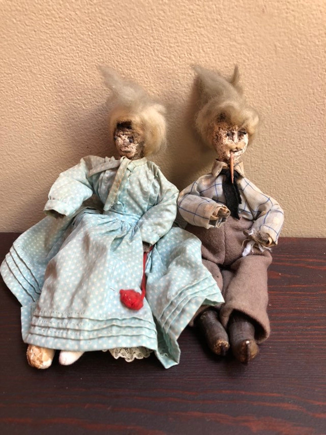 Vintage Old Hand Made Dolls - Etsy
