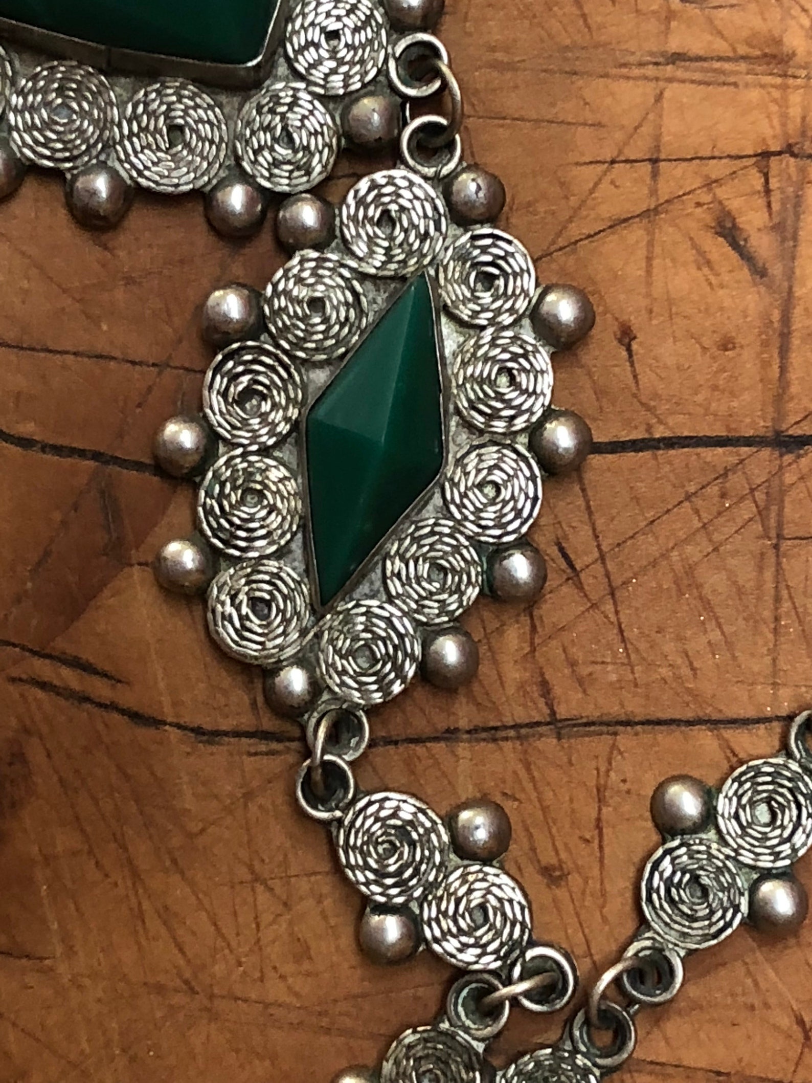 Three Panel Mexican Jade Mask Pendant and Sterling Silver - Etsy