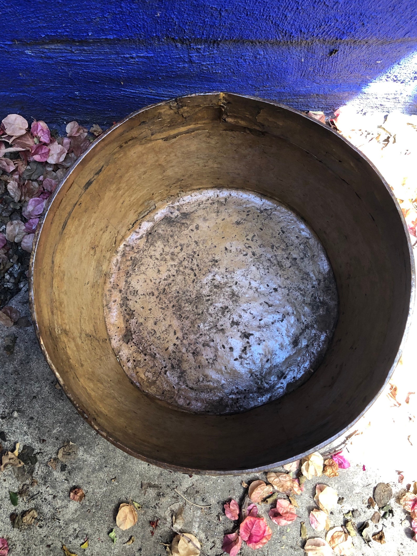 Vintage Chinese Paper Mache Decoupage Round Box With Hand | Etsy