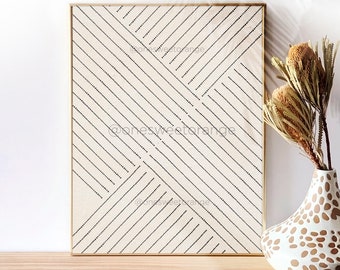 Organic Minimalist Art Line Art Poster Line Drawing Print Line Art ...