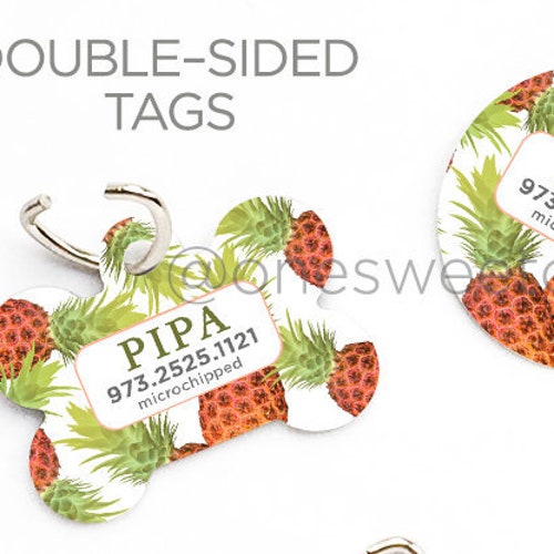 Pineapple Dog Tag Collar Tag Dog Tags for Dogs Dog ID Tag Dog - Etsy