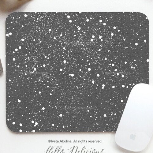 Mouse Pad Gray Splatter Mouse Pad Dotted Mouse Pad Office | Etsy