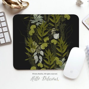 Mouse Pad Spring Greenery Mouse Pad Fern Mouse Pad Office - Etsy