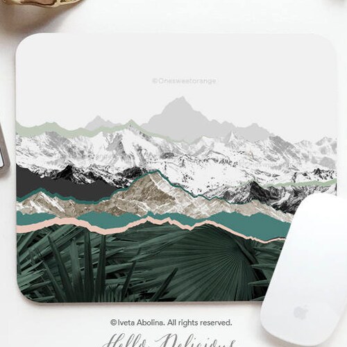 Mouse Pad White Protea Mouse Pad Floral Mouse Pad Office Mouse | Etsy