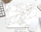 Mouse Pad White Marble Mouse Pad Marble Mouse Pad Office Mouse - Etsy