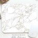 Mouse Pad White Marble Mouse Pad Marble Mouse Pad Office Mouse - Etsy