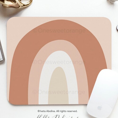 Arches Line Art Mouse Pad Terra Minimalist Mouse Pad Rainbow | Etsy