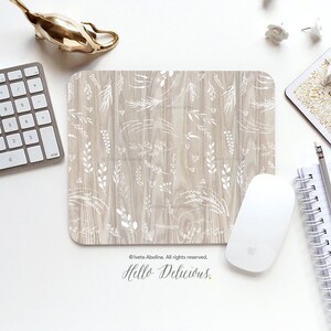 Mouse Pad Flower Mouse Pad Wood Print Mouse Pad Office Mouse Pad ...