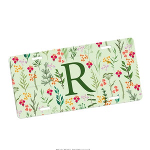 Floral Car License Plate Customized Personalized License Plate Frame ...